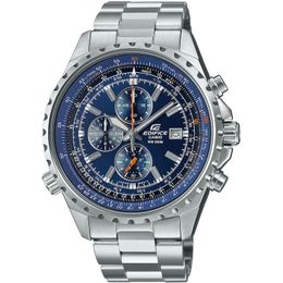 CASIO EDIFICE Herren CASIO EDIFICE Chronograph Quarzuhr, Armbanduhr,Herrenuhr,Edelstahlarmband,bis 10 bar wasserdicht silber Einheitsgr&ouml;&szlig;e