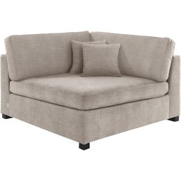 Home Affaire Sofa &raquo;Skara XXL&laquo; Eckelement zur individuellen Polstergarnitur-Gestaltung beige 100% Polyester B/H/T: 130cm x 86cm x 130cm, Samtvelours, 