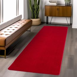 Ayyildiz Teppiche Teppich &raquo;JOY 1400, auch als L&auml;ufer und in Rund erh&auml;ltlich&laquo; rechteckig 11 mm H&ouml;he besonders weich, uni Kurzflor, Wohnzimmer, Kinderzimmer rot Polyester