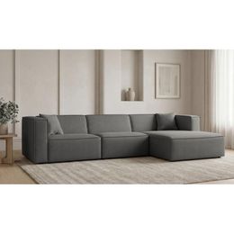 OTTO home Ecksofa &raquo;Tammie&laquo; Breite 312 cm, Webstoff fein, bodentief, mit Wellenunterfederung grau 100% Polyester B/H/T: 312cm x 73cm x 154cm, Webstoff 