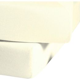 Fleuresse Spannbettlaken &raquo;Ines hochwertiger Jersey aus reiner Baumwolle,&laquo; aus Baumwolle, f&uuml;r Matratzen bis 23 cm H&ouml;he, Bettlaken, Spannbetttuch beige 