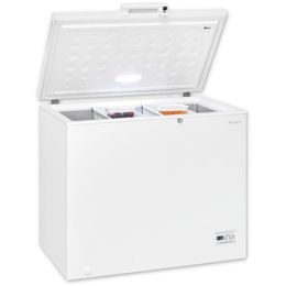 Exquisit Gefriertruhe &raquo;GT250-HE-040D&laquo; 84,5 cm hoch 95,5 cm breit wei&szlig; Energiesparend im Alltag: NiedrigerJahresverbrauch von 172 kWh dank 