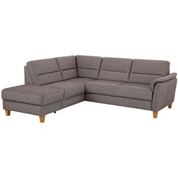 Home Affaire Ecksofa &raquo;Palmera L-Form, B: 236 cm&laquo; optional Schlaffunktion & Bettkasten, Federkern braun 100% Polyester;Struktur (100% Polyester);Luxus-