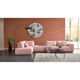 Musterring Wohnlandschaft &raquo;JustB! PM200 bequem, wahlw. Sitzvorzug, Breite 395cm, Holzsockel&laquo; Anreihsofa Armlehne rechts, Eckteil links und Hocker. Ohne 