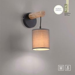 JUST LIGHT Wandleuchte &raquo;GREEN TRIB&laquo; E27 1 Stk. grau 1, H: 29,5cm, 1 Stk.