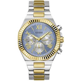 Guess Herren Multifunktionsuhr &raquo;EQUITY&laquo; Armbanduhr, Quarzuhr, Herrenuhr, Edelstahlarmband silber Einheitsgr&ouml;&szlig;e