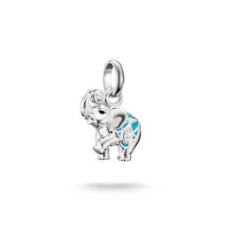 Thomas Sabo Damen Thomas Sabo Charm-Einh&auml;nger &raquo;Charm Elefanten-Design - Connect&laquo; mit Zirkonia (synth.) - Emaille silber Einheitsgr&ouml;&szlig;e