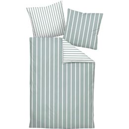 Janine Wendebettw&auml;sche &raquo;modernclassic 39028-28&laquo; mit Rei&szlig;verschluss gr&uuml;n Mako-Satin, Obermaterial: 100% Baumwolle B/L: 155cm x 220cm, 1 Stk., 1 Stk., Mako-