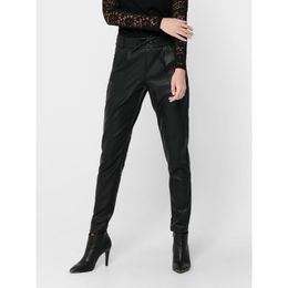 Only Damen Only Lederimitathose &raquo;ONLPOPTRASH EASY COATED PANT PNT NOOS&laquo; schwarz XS (34), L&auml;nge 30