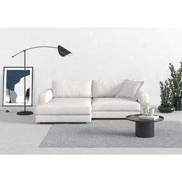 Trendmanufaktur Ecksofa &raquo;Bourbon Mega_Ecke mit tollem Sitzkomfort, Breite 250cm, L-Form&laquo; mit extra hohem Sitzkomfort, auch in Cord erh&auml;ltlich silber 