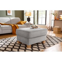 Home Affaire Polsterhocker &raquo;Dalia&laquo; mit Stauraum, Federkern-Polsterung passend zur "Dalia"-Serie silber Luxus-Microfaser Florence (100% Polyester);