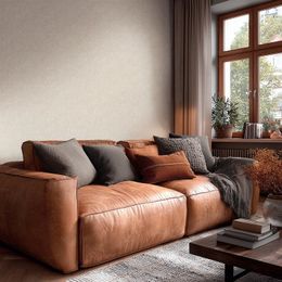 Livingwalls living walls Vliestapete &raquo;Vibes & Styles Elina &ndash; Soft Texture Vliestapete&laquo; uni leicht strukturiert Feine Struktur mit edlem Glanz f&uuml;r eine ruhige, 