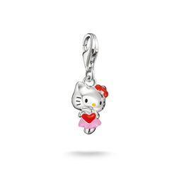 Thomas Sabo Damen Thomas Sabo Charm-Einh&auml;nger &raquo;Thomas Sabo Hello Kitty Charm mit Herz - Original&laquo; Emaille pink Einheitsgr&ouml;&szlig;e