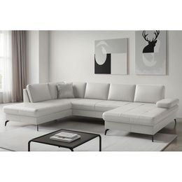 Sit & More sit&more Wohnlandschaft &raquo;Morris Jubi, Breite 300 cm&laquo; mit Armteilfunktion, optional mit Schlaffunktion B/H/T: 300cm x 83cm x 202cm, NaturLEDER Stoff, 