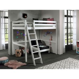 Vipack Hochbett &raquo;Pino&laquo; Made in Europe, mit Sessel wei&szlig; Liegefl&auml;che B/L: 140cm x 200cm, kein H&auml;rtegrad, ohne Matratze