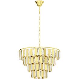 Eglo H&auml;ngeleuchte &raquo;ERSEKA Pendellampe - Stahl - E14 - 7X40W - IP20&laquo; E14 1 Stk. H&auml;ngelampe, Deckenlampe, Wohnzimmer, Esszimmer, H145 x &Oslash;48,5 cm gold 7,