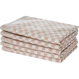OTTO home Geschirrtuch &raquo;Keersten Premium&laquo; hochwertig, Grubentuch, 100 % Baumwolle, 5er-Set, 65 &times; 50 cm beige Baumwolle 5 tlg., Baumwolle