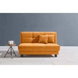 ell+ell ell + ell Schlafsofa &raquo;Tilda&laquo; Breite 160 cm, inkl. 2 Zierkissen gelb 100% Polyester B/H/T: 160cm x 90cm x 100cm, Flachgewebe, Gel-Sandwichpolster,mit 