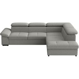 Sit & More sit&more Ecksofa &raquo;Viola, L-Form, B. 249 cm&laquo; optional Schlaffunktion 100% Polyester B/H/T: 249cm x 73cm x 226cm, Struktur, Ottomane rechts,mit 