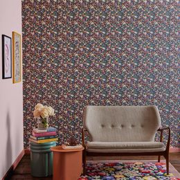 Cath Kidston Vliestapete &raquo;Harmony Ditsy Night&laquo; gebl&uuml;mt glatt 10mx52cm (ca. 5m2) bunt Vlies B/L: 0,52m x 10m, Rollen: 1