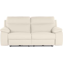 Calia italia 3-Sitzer &raquo;Primo, hoher Sitzkomfort mit tollem Design&laquo; in Leder, optional mit elektrischer Relaxfunktion wei&szlig; B/H/T: 205cm x 100cm x 95cm,
