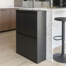 SPINDER DESIGN M&uuml;lltrennsystem &raquo;Gigi&laquo; Metall, Breite 60 cm schwarz Metall B/H/T: 60cm x 92cm x 25cm, 73,88 l