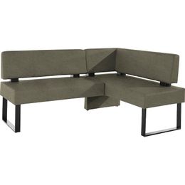 OTTO home Eckbank &raquo;Oliver mit Metallgestell, K&uuml;chenbank&laquo; verschiedene Bez&uuml;ge Cord Esszimmerbank OTTOs Choice gr&uuml;n Holzwerkstoff, Massivholz, Polyester