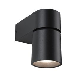 Paulmann LED Au&szlig;en-Wandleuchte &raquo;Kimu IP44 80mm 3000K 8W 500lm 230V 70&deg; Anthrazit Aluminium&laquo; 1 Stk. Warmwei&szlig; grau 1, &Oslash; 8cm H: 14,4cm, 1 Stk.