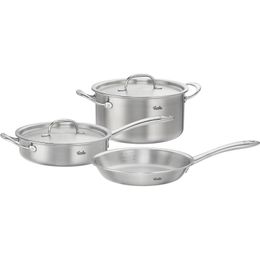 Fissler Topf-Set &raquo; M5 Pro-Ply , Edelstahl-Topfset (5-teilig)&laquo; Set, 5-teilig: Bratpfanne, Sauteuse und Stielkasserolle, 5 tlg. Edelstahl 18/10 silber 