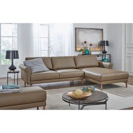 Creation BY ROLF BENZ Ecksofa &raquo;CR.450, Designecksofa, Polsterecke, L-Form, 282/178 cm (B/T)&laquo; abgerundete Armlehne Schnecke, modern Landhaus, Leder 