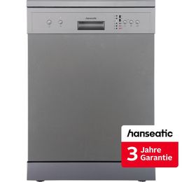 Hanseatic Standgeschirrsp&uuml;ler &raquo;HG6085E127635S&laquo; 12 Ma&szlig;gedecke inkl. 3 Jahre Herstellergarantie silber Wasserschutzsystem sch&uuml;tzt zuverl&auml;ssig vor Wassersch&auml;den 