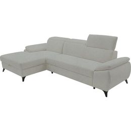 exxpo - sofa fashion Ecksofa &raquo;TAOS bequem, komfortabel durch Kopfteilverstellung, Breite 281cm&laquo; inkl. Bettfunktion und Bettkasten,toller Sitzkomfort, 
