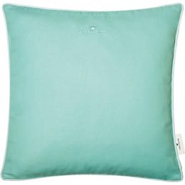 Tom Tailor HOME Dekokissen &raquo;Dove Signature&laquo; mit Paspel, Kissenh&uuml;lle ohne F&uuml;llung, 1 St&uuml;ck gr&uuml;n Baumwolle, Polyester B/L: 40cm x 40cm, 1 Stk.