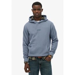 Superdry Herren Kapuzensweatshirt &raquo;MICRO LOGO HOOD&laquo;, aus Baumwolle und Polyester, Relaxed Fit, angeraute Sweatware blau XXL