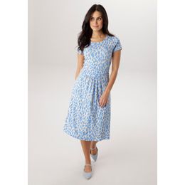 Aniston Selected Damen Aniston SELECTED Jerseykleid mit gerafftem Bund in der Taille 38, N-Gr