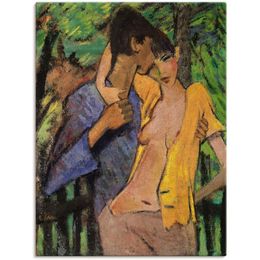 Artland Wandbild &raquo;Liebespaar. 1919&laquo; Paar 1 Stk. tlg. als Leinwandbild, Poster in verschied. Gr&ouml;&szlig;en bunt Leinwand B/H/T: 45cm x 60cm, Leinwandbild Paar 