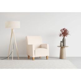 Sit & More sit&more Sessel &raquo;Bosse&laquo; mit Federkern beige Luxus-Microfaser ALTARA NUBUCK , B/H/T: 74cm x 93cm x 81cm