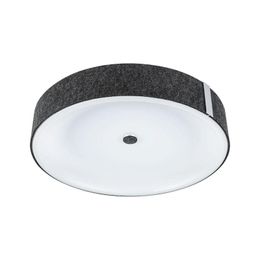 Paulmann LED Deckenleuchte &raquo;Malika 2700K 2300lm 230V 29W Anthrazit&laquo; 1 Stk. Warmwei&szlig; 3-Step-Dim grau 1, &Oslash; 40,2cm H: 10,7cm, 1 Stk.