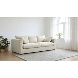 OTTO home 2,5-Sitzer &raquo;Coray&laquo; extra weich und kuschelig, F&uuml;llung mit Federn und Daunen beige 100% PES B/H/T: 220cm x 80cm x 113cm, Chenille