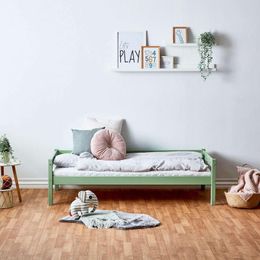 Home Affaire Kinderbett &raquo;ECO One, Einzelbett, skandinavisches Design&laquo; wahlweise mit Matratze, Liegefl&auml;che 70x160 cm gr&uuml;n Matratzenbezug: 100% 