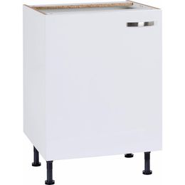 KOCHSTATION Unterschrank &raquo;KS-Cara&laquo; Breite 60 cm wei&szlig; wei&szlig;, B/H/T: 60cm x 87cm x 58,4cm, T&uuml;ren: 1 Stk.
