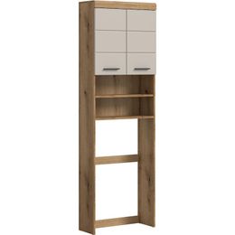 Welltime Waschmaschinenumbauschrank &raquo;SIENA, Breite 63cm, f&uuml;r Waschmaschine & Trockner, 2 T&uuml;ren, MDF-Front&laquo; TOPSELLER!, in verschiedenen Farben, 