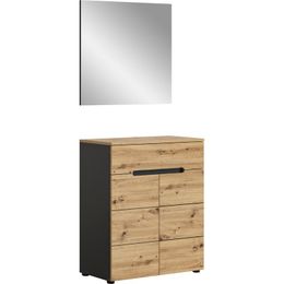 Home Affaire Garderoben-Set &raquo;REHAT, TOPSELLER!, 2-teilig, Breite 80cm, individuell erweiterbar&laquo; bestehend aus: Garderobenspiegel und Schuhkommode, 2 