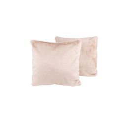 Fellkissen &raquo;Dekokissen Aimee 625 2er-Set&laquo; Kissen inkl. F&uuml;llung mit flauschigem Stoffbezug beige Polyester B/L: 45cm x 45cm, 1 Stk.