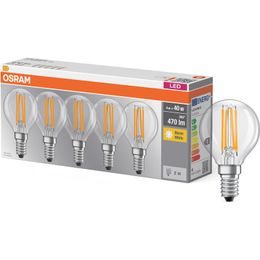 Osram LED-Leuchtmittel &raquo;LED-Lampe Tropfenform&laquo; E14 5 Stk. Warmwei&szlig; transparent Einheitsgr&ouml;&szlig;e