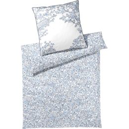 Elegante Bettw&auml;sche &raquo;Belle&laquo; 2 Stk. angenehmes Hautgef&uuml;hl blau Mako-Satin, Obermaterial: 100% Baumwolle B/L: 135cm x 200cm, 1 Stk., 1 Stk., Mako-Satin, B/L: 