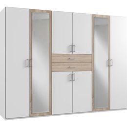 wimex Kleiderschrank &raquo;Diver Dreht&uuml;renschrank mit Spiegel, in der Breite 270cm&laquo; Bestseller Schlafzimmerschrank wahlweise 3 Innenausstattungen wei&szlig; B/H/T: 