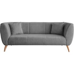 Home Affaire Ecksofa &raquo;Lazio modern und bequem, schmale Armlehnen, tolle Detailverarbeitung&laquo; zwei verschiedene Fu&szlig;farben w&auml;hlbar grau 100% Polyester B/