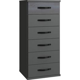 wimex Schubkastenkommode &raquo;Dou&laquo; grau Holzwerkstoff B/H/T: 46cm x 106cm x 40cm, 6 Stk.