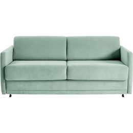 ATLANTIC HOME COLLECTION Schlafsofa &raquo;Limone&laquo; f&uuml;r Dauerschl&auml;fer geeignet inklusive hochwertige Matratze gr&uuml;n B/H/T: 178cm x 82cm x 93cm, Struktur soft